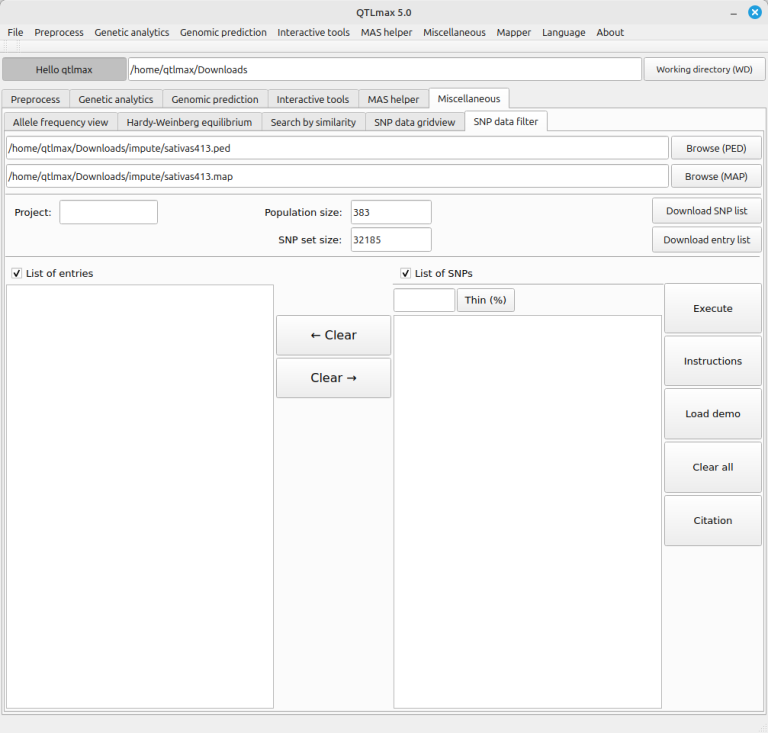 How to create a subset file from SNP dataset – QTLmax Open